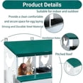 3 Compartment Chicken Nesting Box - Heavy Duty Metal Coop with Roll ...