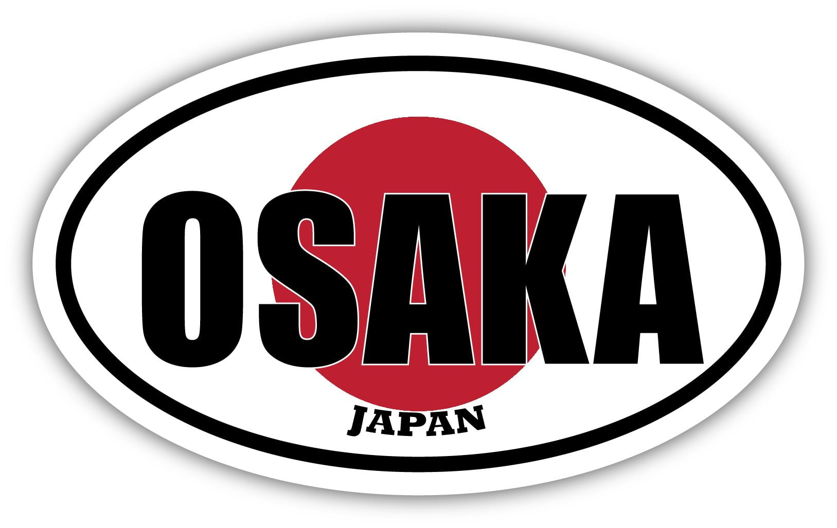 Osaka Japan Flag Oval Decal Vinyl Bumper Sticker 3x5 inches - Walmart.com