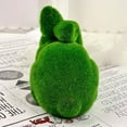 DAMAI Easter Green Flocking Foam Rabbits, Simulation Moss Ball ...