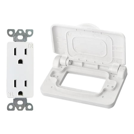 125V 15Amp RV Power Outlet with Cover for Motorhome Residential RV ...