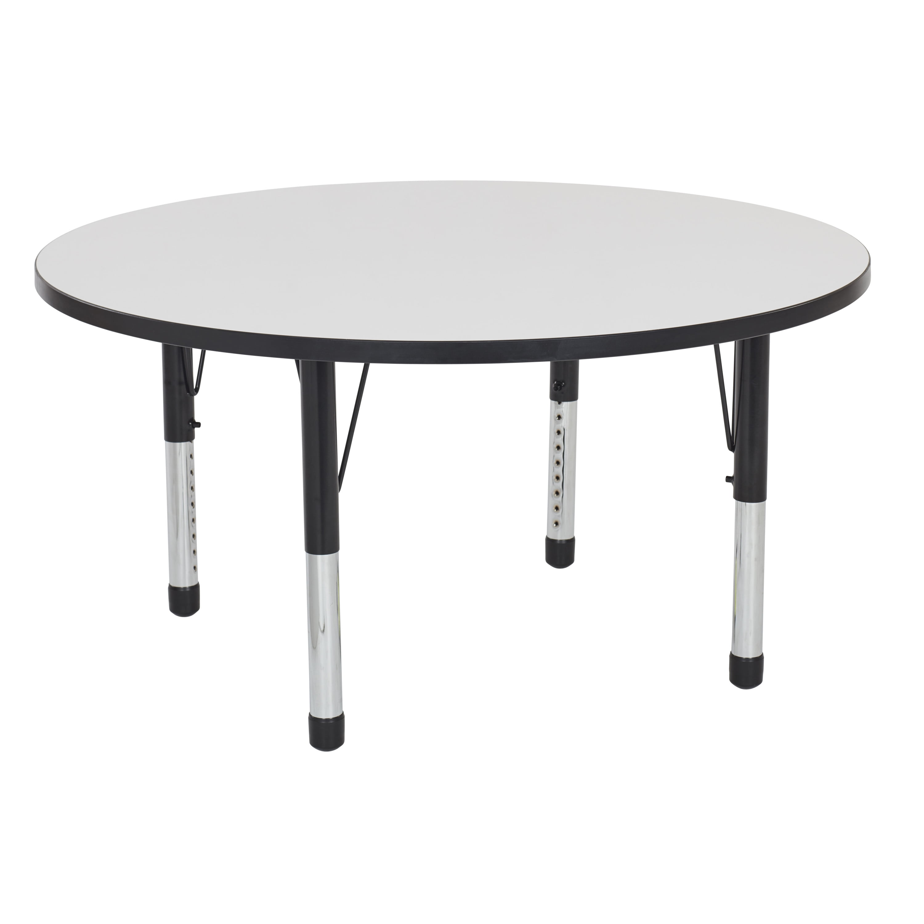 ECR4Kids Round Dry-Erase Thermo-Fused Adjustable Play Table Black/Black ...