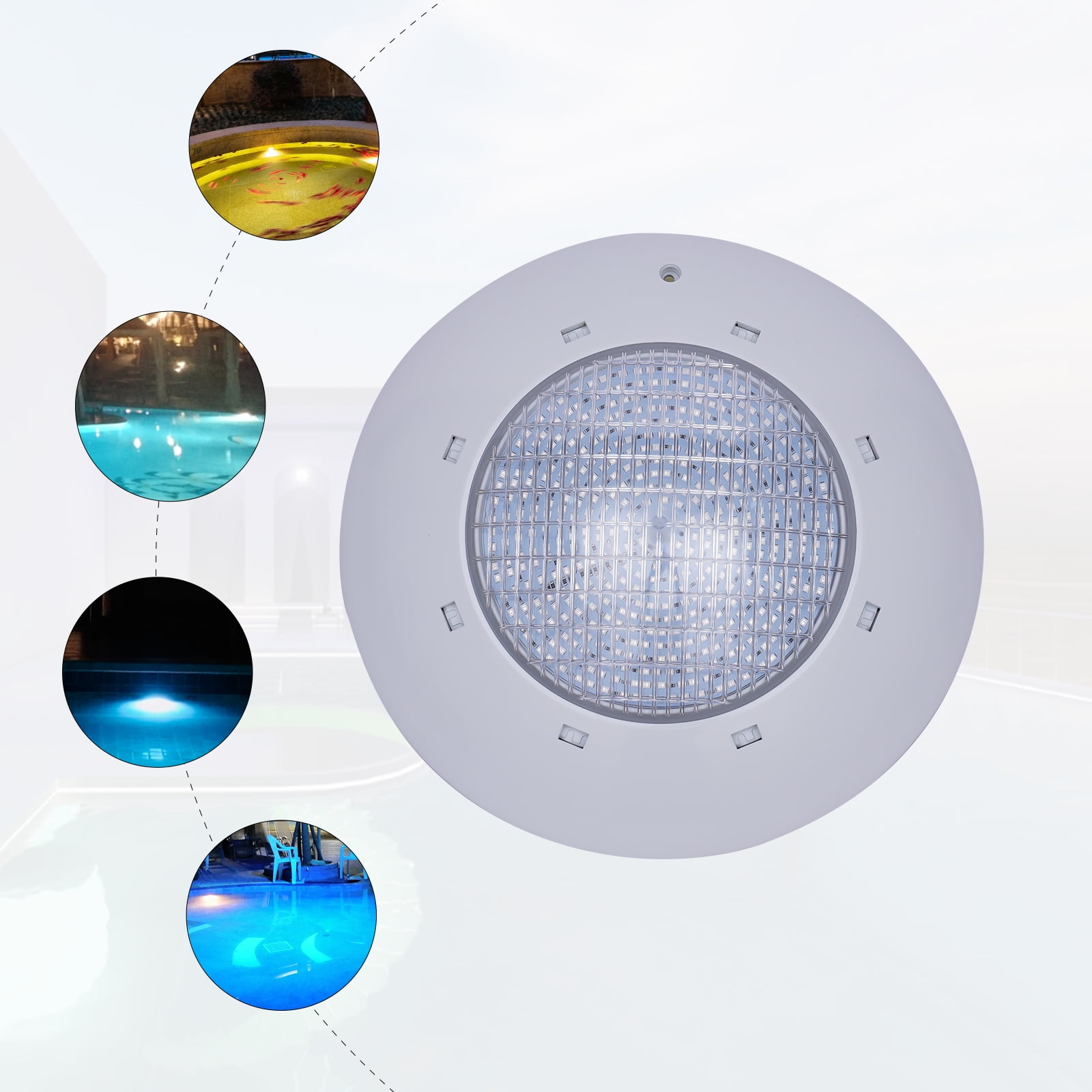 Loyalheartdy 45W Underwater Color Change LED Swimming Pool Light 7Colors RGB Submersible LED ...