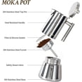 Stovetop Espresso Maker, 6Cup 10 oz Moka Pot, Stainless Steel Cuban and ...