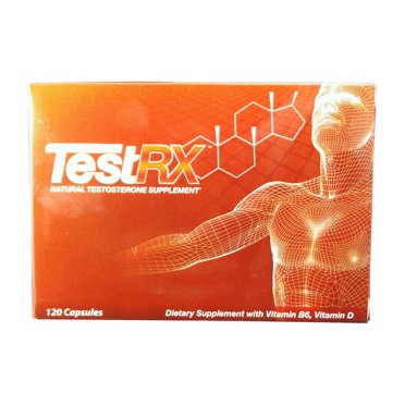 TESTRX Natural Testosterone Supplement - 120 Capsules - Walmart.com