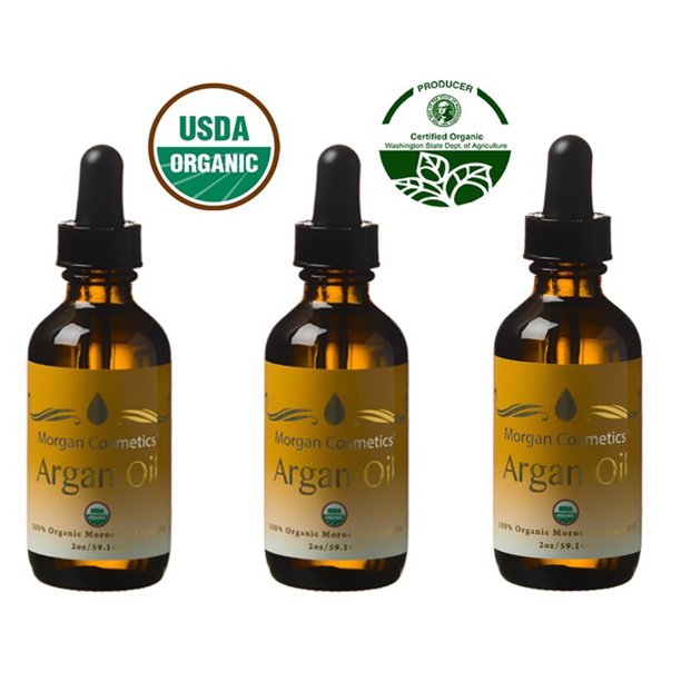 Morgan Cosmetics 100% Organic Rejuvenating Argan Oil 3 Pack Bundle ...