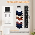 2 Pack Black Hat Organizer - Hat Rack for Wall & Cap Organizer ...