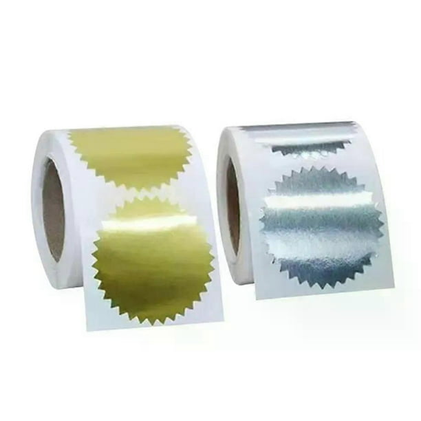 50mm 250pcs Gold Foil Embossed Stickers With Serrated Edge for Diplomas ...