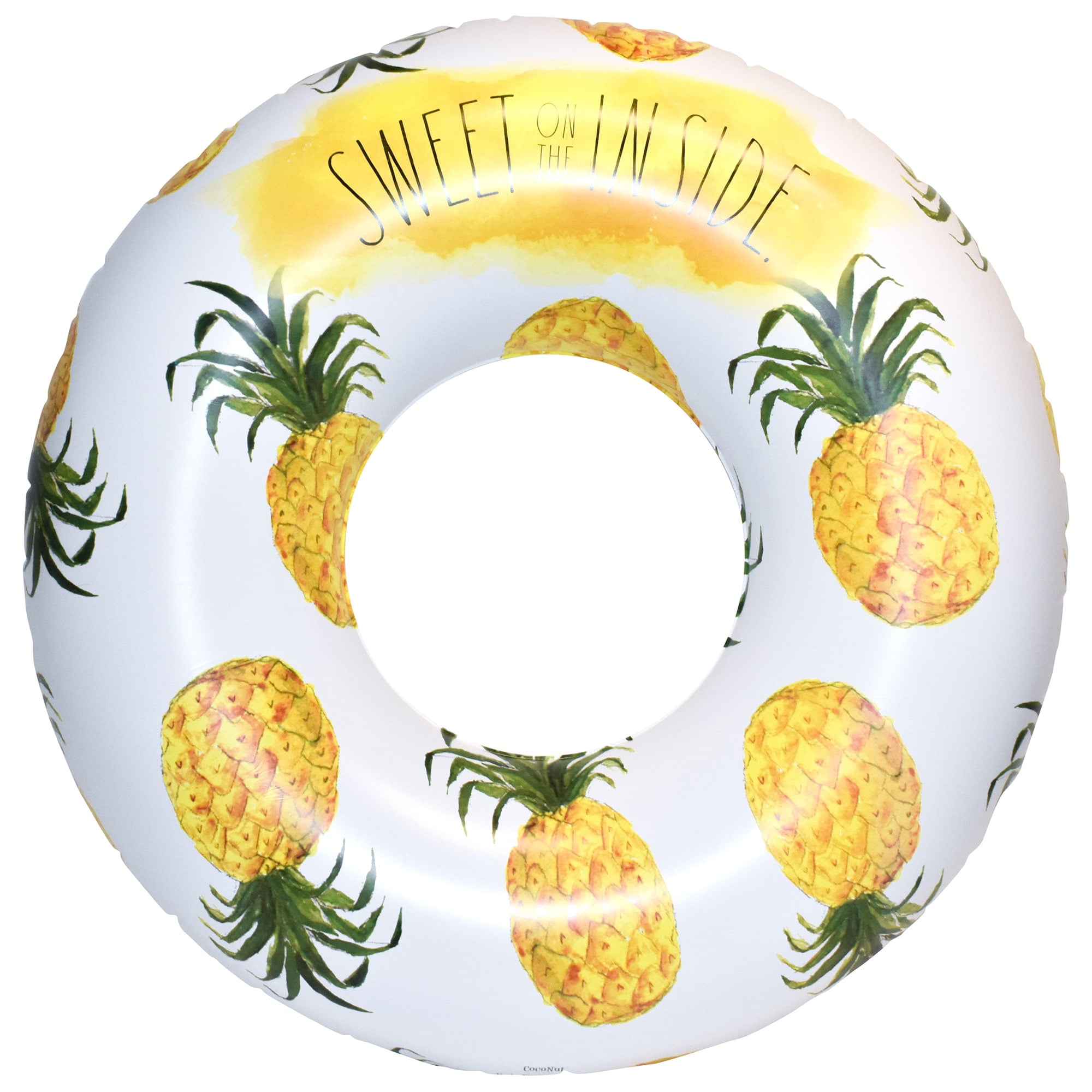 Rae Dunn: Sweet On The Inside 48" Ring Float - Pineapple Inflatable ...