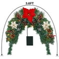 Pre-lit Christmas Mailbox Swag Garland with Poinsettias Flowers ...