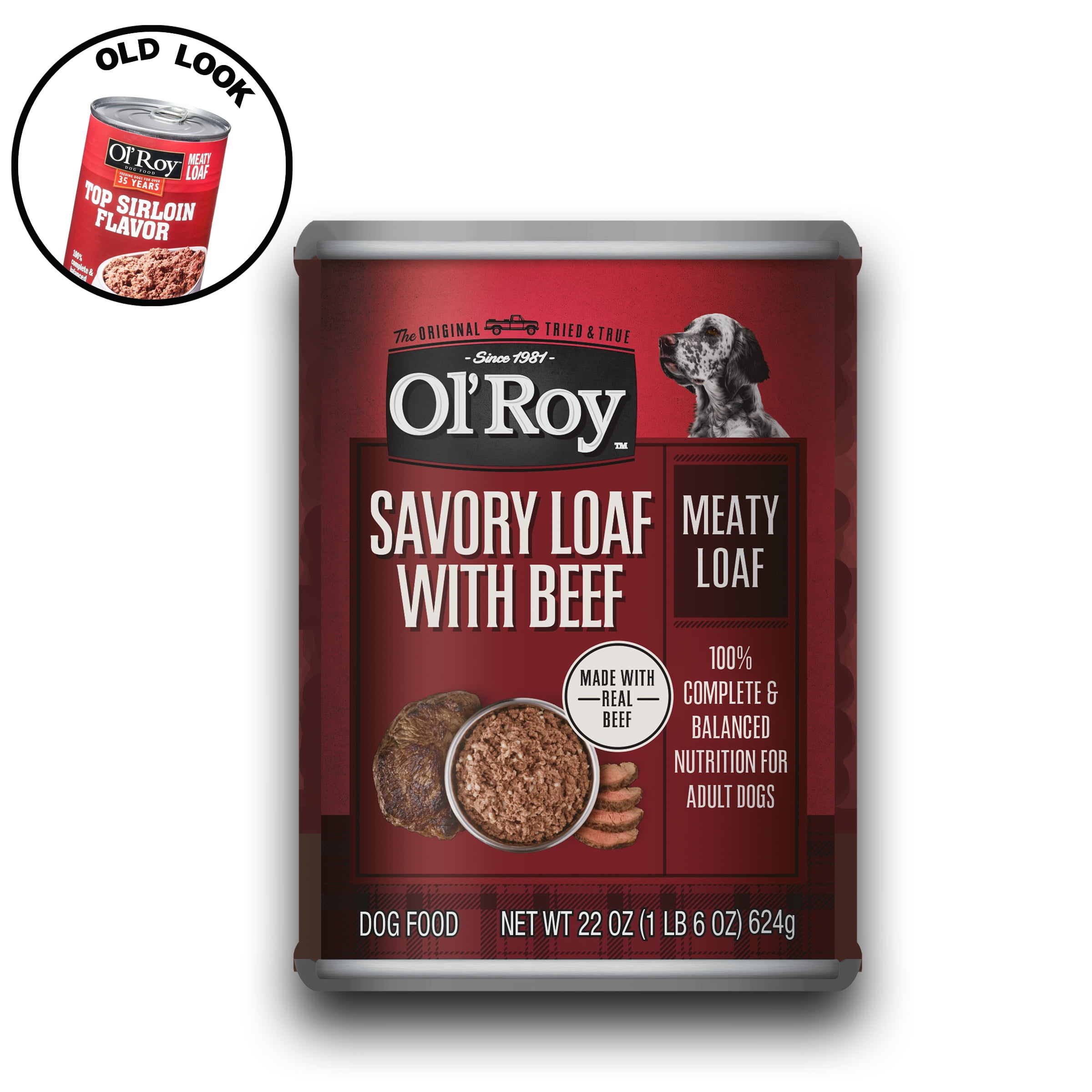 Ol' Roy Savory Loaf with Beef Wet Dog Food, 22 oz - Walmart.com ...