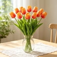 10-Pack Artificial Tulips Faux Flower Stems, 7 Color Options Soft Touch ...