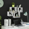 Danya B. Blocchetto Intersecting Cubes Wall Shelf Unit - Horizontal or Vertical - White ...