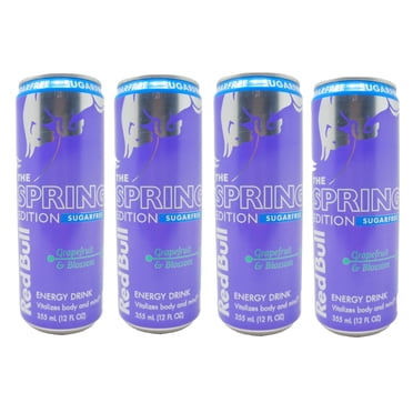 Red Bull Spring Edition, Grapefruit & Blossom Sugar Free, 12 FL oz (4 ...
