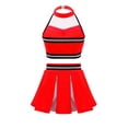 Yizyif Big Girls 2pc Cheerleading Outfit Cheer Halter Neck Dancing