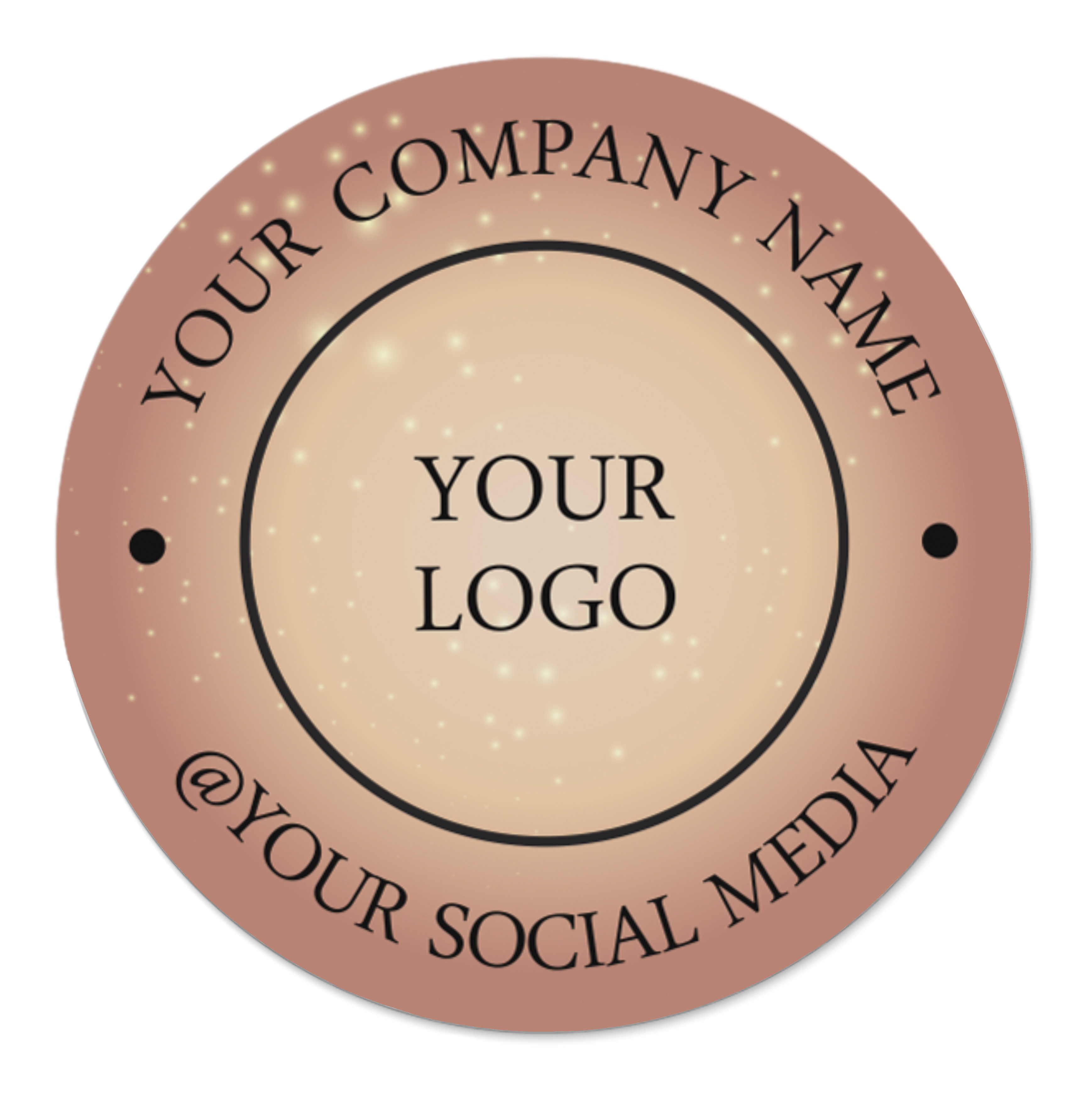 Printtoo Label Stickers for Small Business -100 RoundCustom Vinyl ...