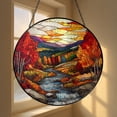 Stained Glass Style Mountain Range Window Suncatcher – Scenic Art ...