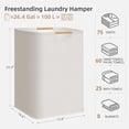 1-Pack Large Laundry Hamper, 100L Collapsible Clothes Basket with ...