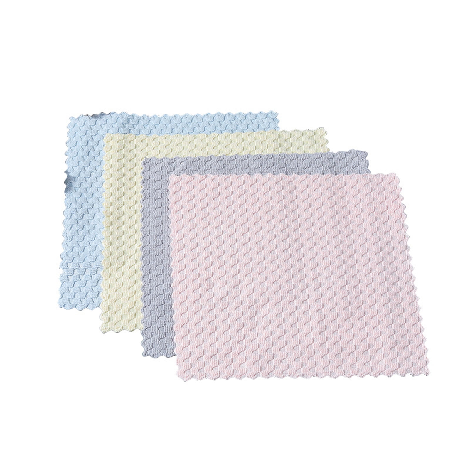 FaLX 4 Pcs Kitchen Wiping Rags Anti-grease Super Absorbent Multi-use ...