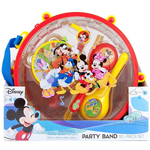 Disney Mickey Mouse clubhouse Party Band 10 piece Set 1 Drum 1 Whistle ...