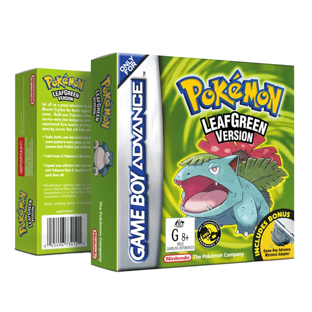 Pokémon Leaf Green Gba Juego Físico En Caja Con Protección | Walmart en ...