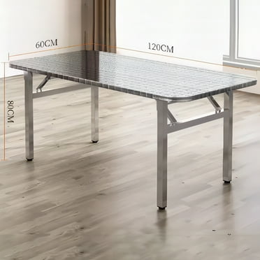 Dextrus 48" X 24" Stainless Steel Folding Table, Portable Prep Station ...