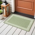 2x3 Ft Entryway Area Rug, Grass Green Retro Greek Key Kitchen Rug ...