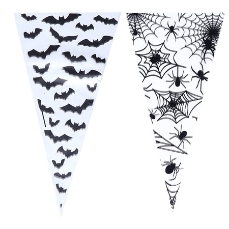 200pcs Halloween Candy Bag Triangle Candy Bag Ice Cream Packing Bag ...