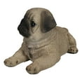 Lifelike Adorable Fawn Pug Puppy Dog Lying On Belly Figurine Pugsy Pet ...