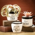 Sullivans Typography Planter Set of 3, 4.5"H White - Walmart.com