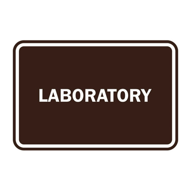 Classic Framed Laboratory Sign (Dark Brown) - Large - Walmart.com