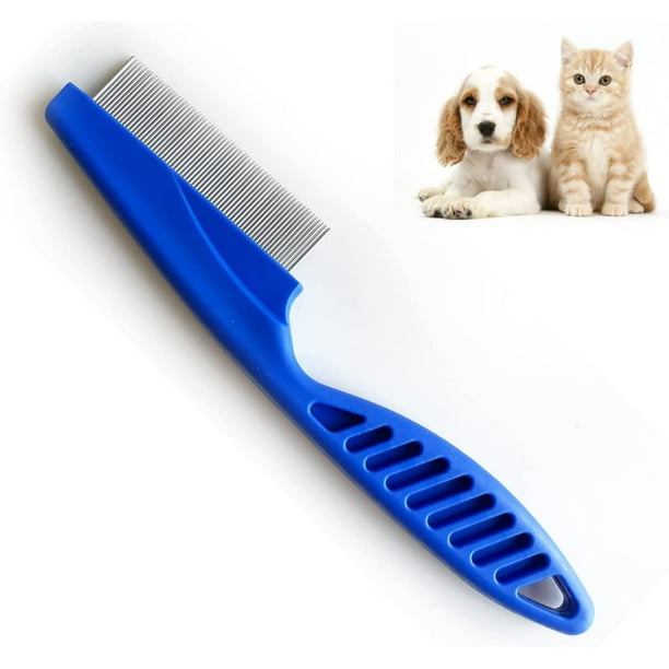 (Blue)Lice Comb Grooming Tool for Cats and Dogs, Cat Flea Comb, Lice ...