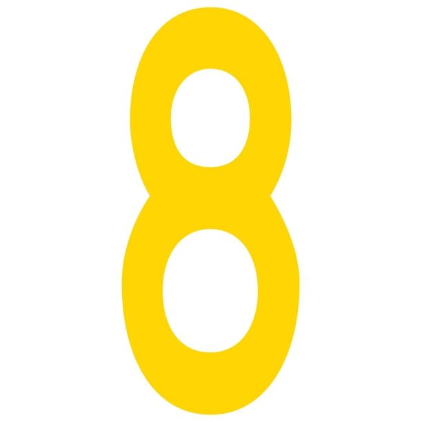 Mighty Line 8 Number Floor Marker Adhesive, 4.5"x10" size, pack of 10 ...