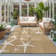 Coastal Starfish Area Rugs 5x8ft Summer Beach Nautical Ocean Rustic ...