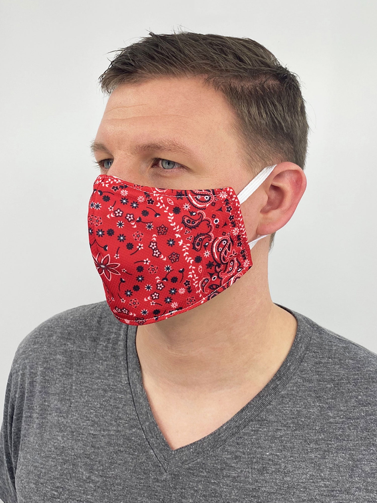 Red Bandana Face Cover - Walmart.com