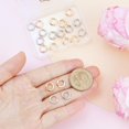 20Pcs 2 Colors Brass Locking Jump Rings Open Round Platinum Golden ...