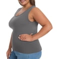 DORKASM Womens Plus Size Tank Tops with Built in Bra Wide Strap ...