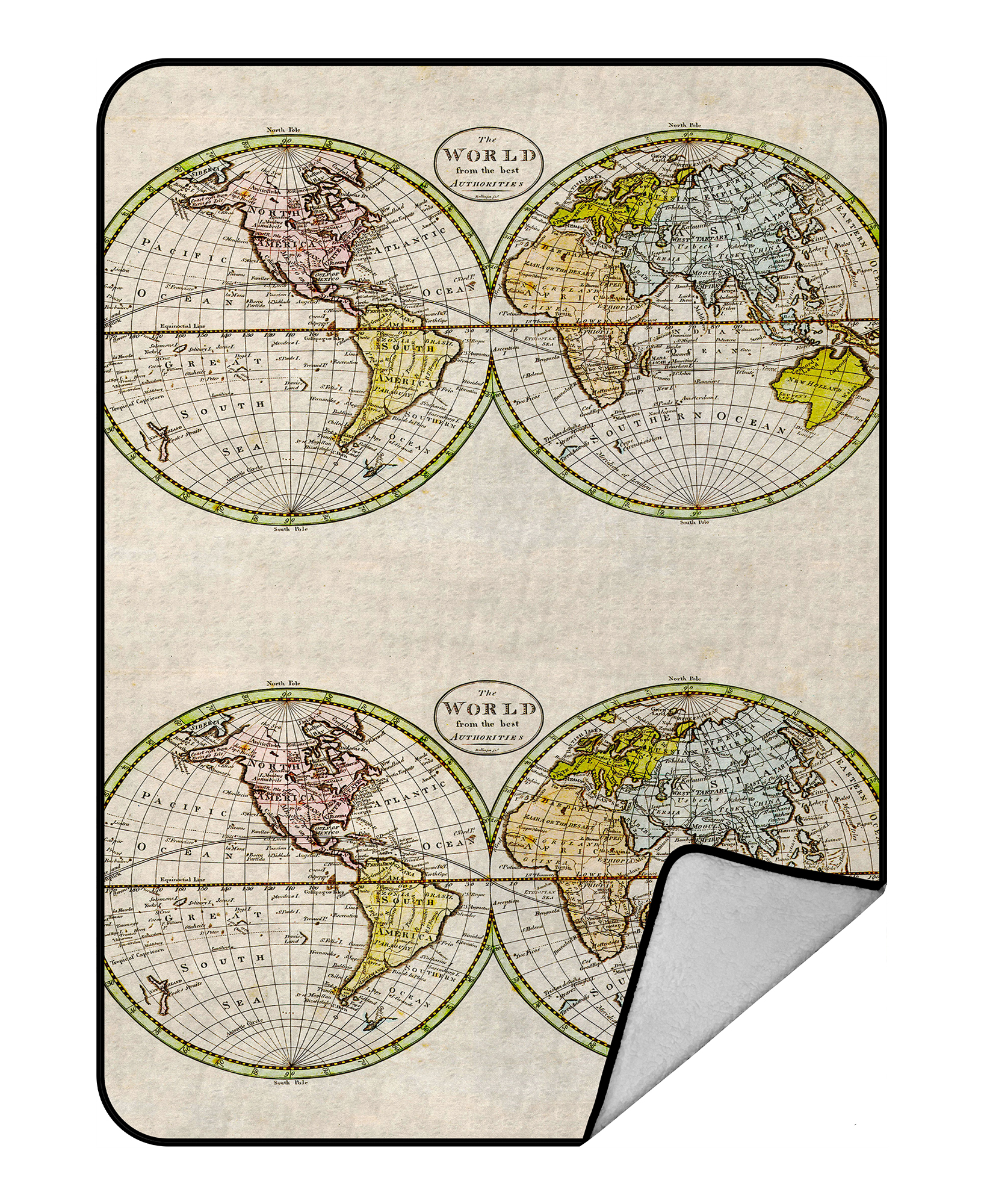 GCKG World map Fleece Blanket Throw Blanket 58x80inches | Walmart Canada