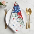 Cloth Napkins Independence Day USA Flag Washable Soft Kitchen Dinner ...
