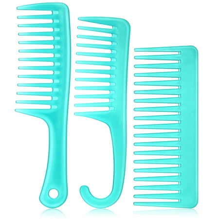 3 Pieces Wide Tooth Combs Set, No Handle Detangler Comb Large Teeth ...