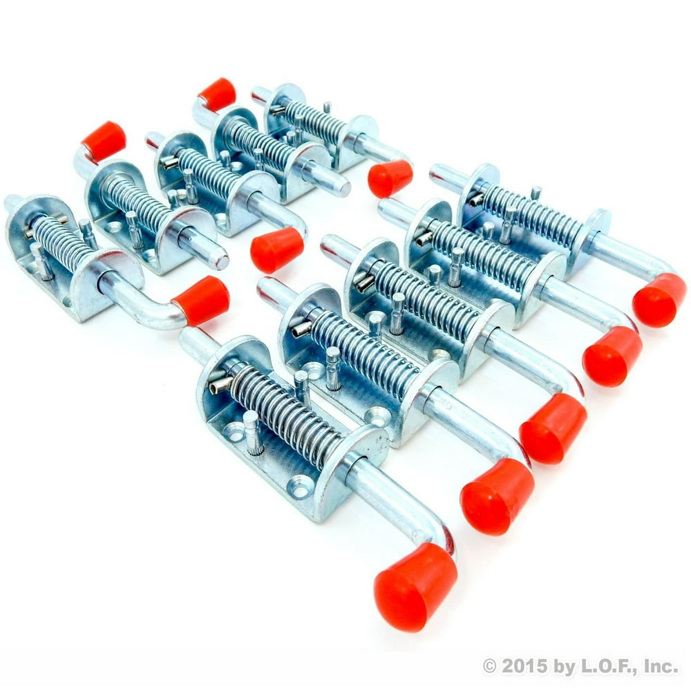 10 Pcs Metal Lock Barrel Bolt Spring Loaded Latch 6.5 Inches Long w ...