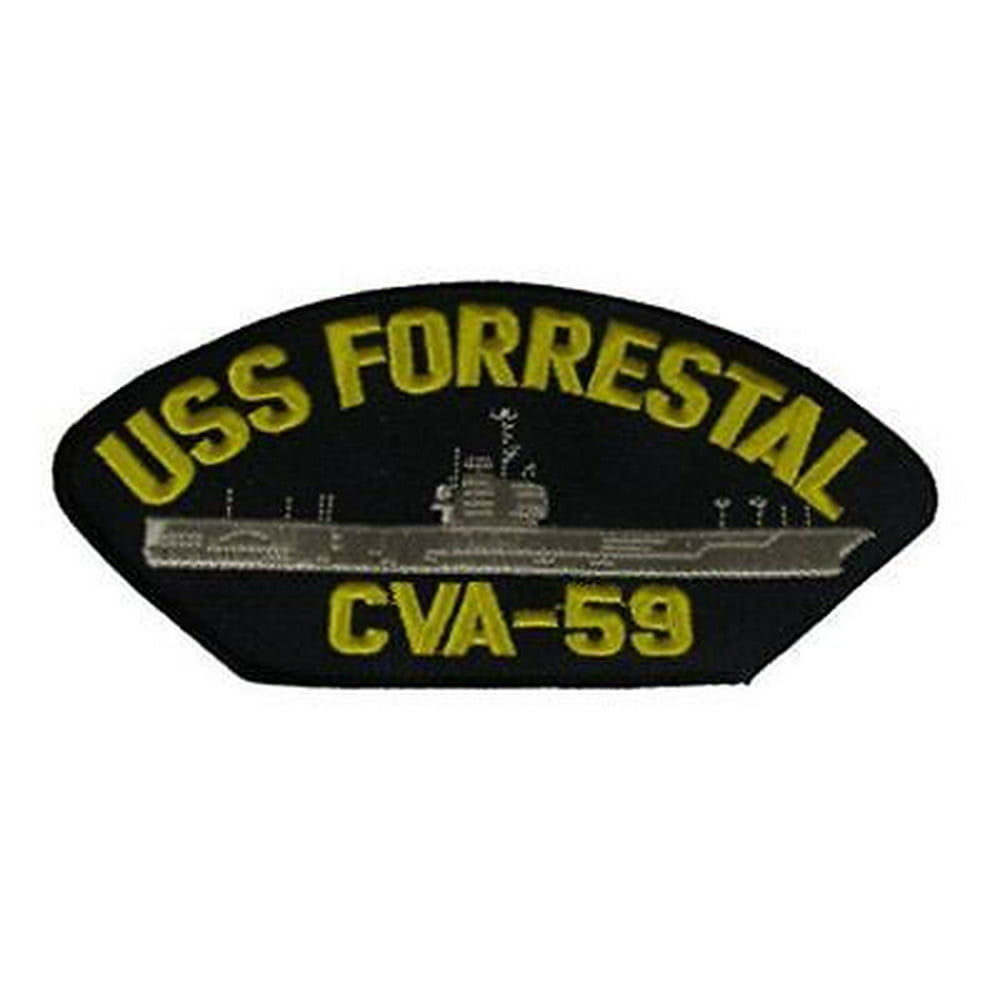 USS FORRESTAL CVA-59 PATCH USN NAVY SHIP CARRIER FID FIRST IN DEFENSE ...