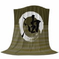 Circle Oil Word Fleece Throw Blanket Japanese Circle Oil Word Green ...