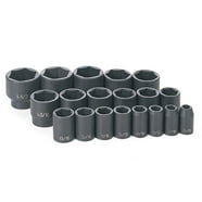 Grey Pneumatic 1326MD 26-Piece 1/2 in. Drive 6-Point Metric Deep Impact ...