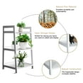 Fionafurn 3 Tier Ladder Bookcase, White Wood Shelves, Standing Storage ...