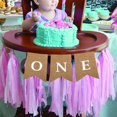 First Birthday Burlap Banner, ONE Theme High Chair Decoration for Boy ...