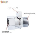 Full Brass G1/2" Flow Quick Control Shut-OFF Valve Shower Head Hand ...