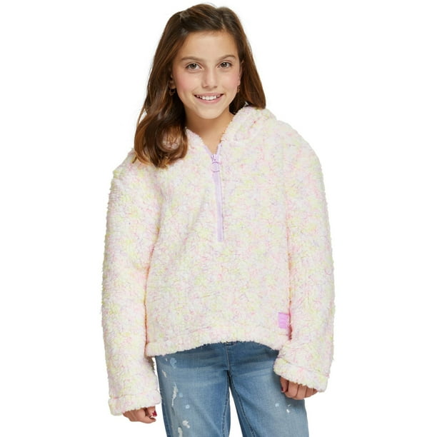 JUSTICE Girls Long Sleeve Sherpa Jacket, Sizes XS(5/6)-XL(16/18 ...