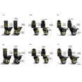 Cabinet Table Mounted Fixed Wheel L Shaped Bracket Casters Rolling ...