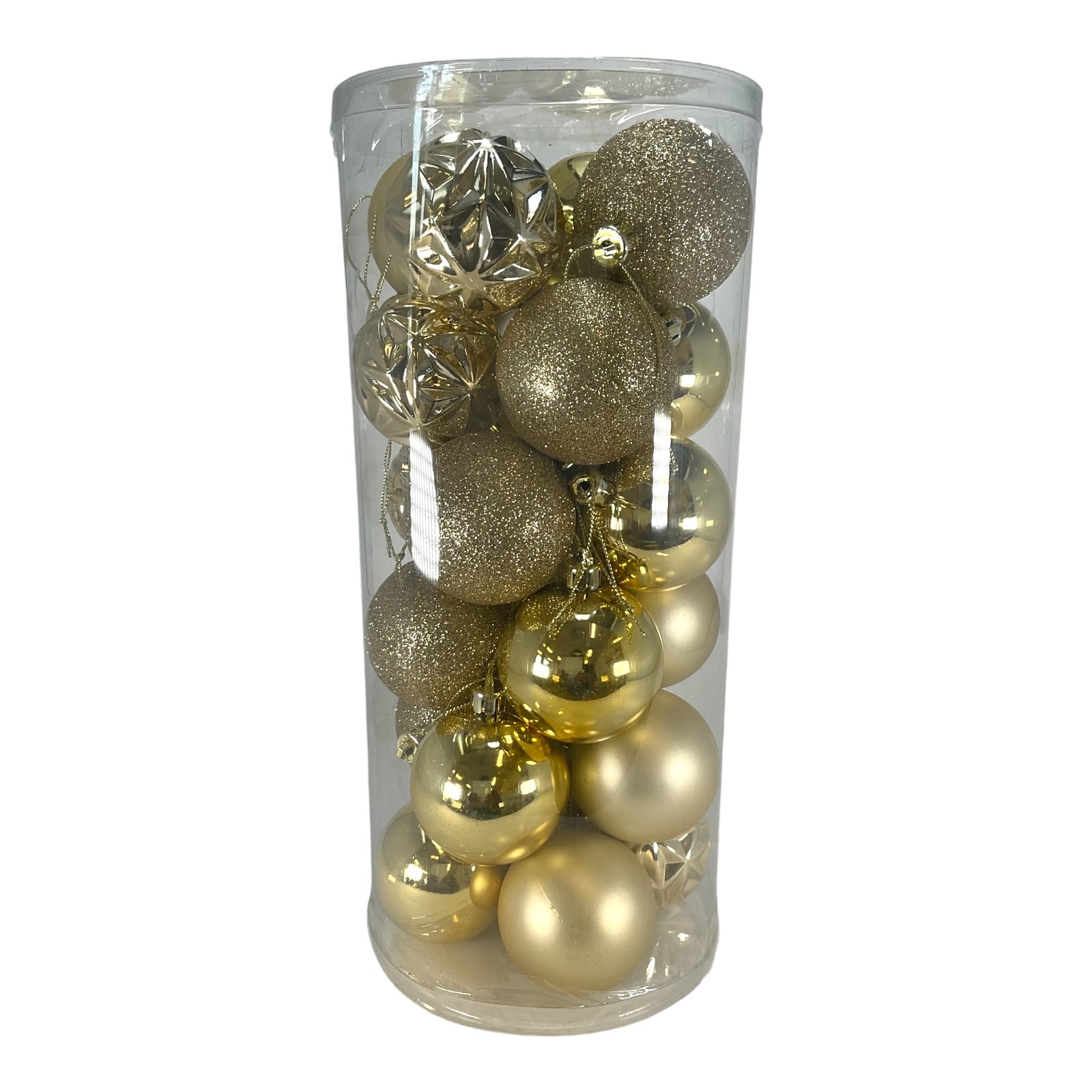 Pinnacle Peak Trading 2.4 inch Gold Plastic Christmas Ball Ornament 24 ...