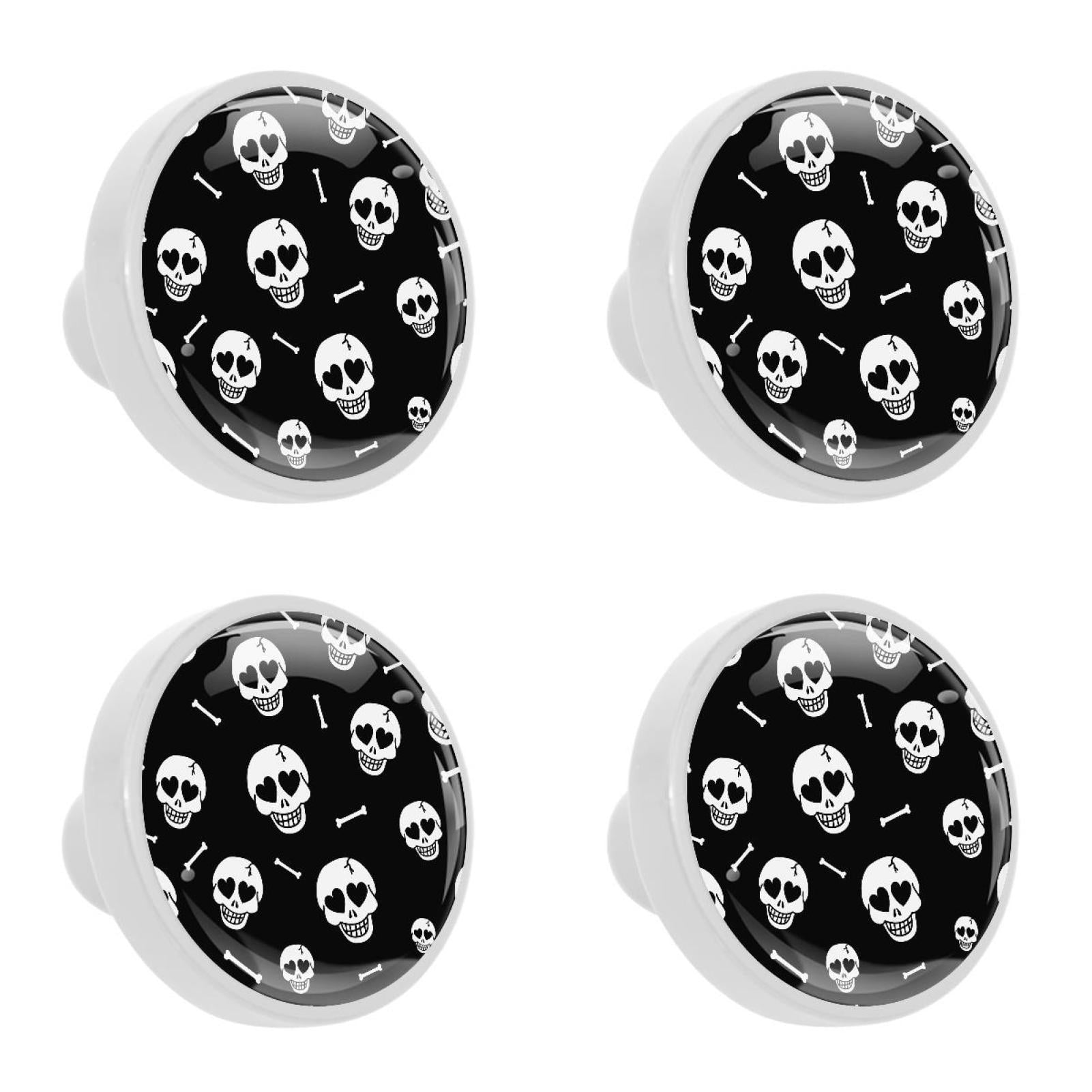 4 Pcs Skull Knobs for Kitchen Cabinet Cupboard Dresser Bookcase Drawer ...